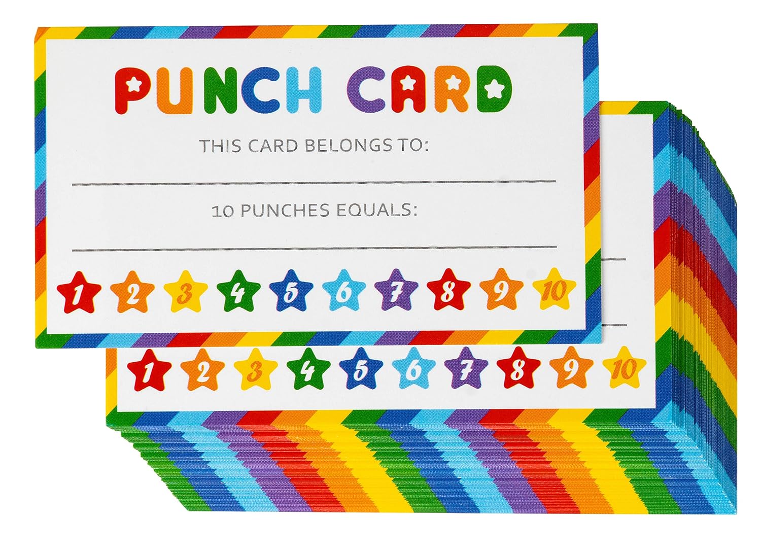 Kids Punch Cards Rewards School Classroom Teacher Supplies Office