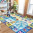 Amazon.com: Kids Playroom Rug 4x6 Blue Rugs for Boys Girls Bedroom ...