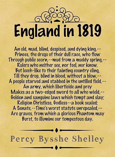 ️ Percy bysshe shelley england in 1819. Sonnet: England in 1819. 2019-02-22