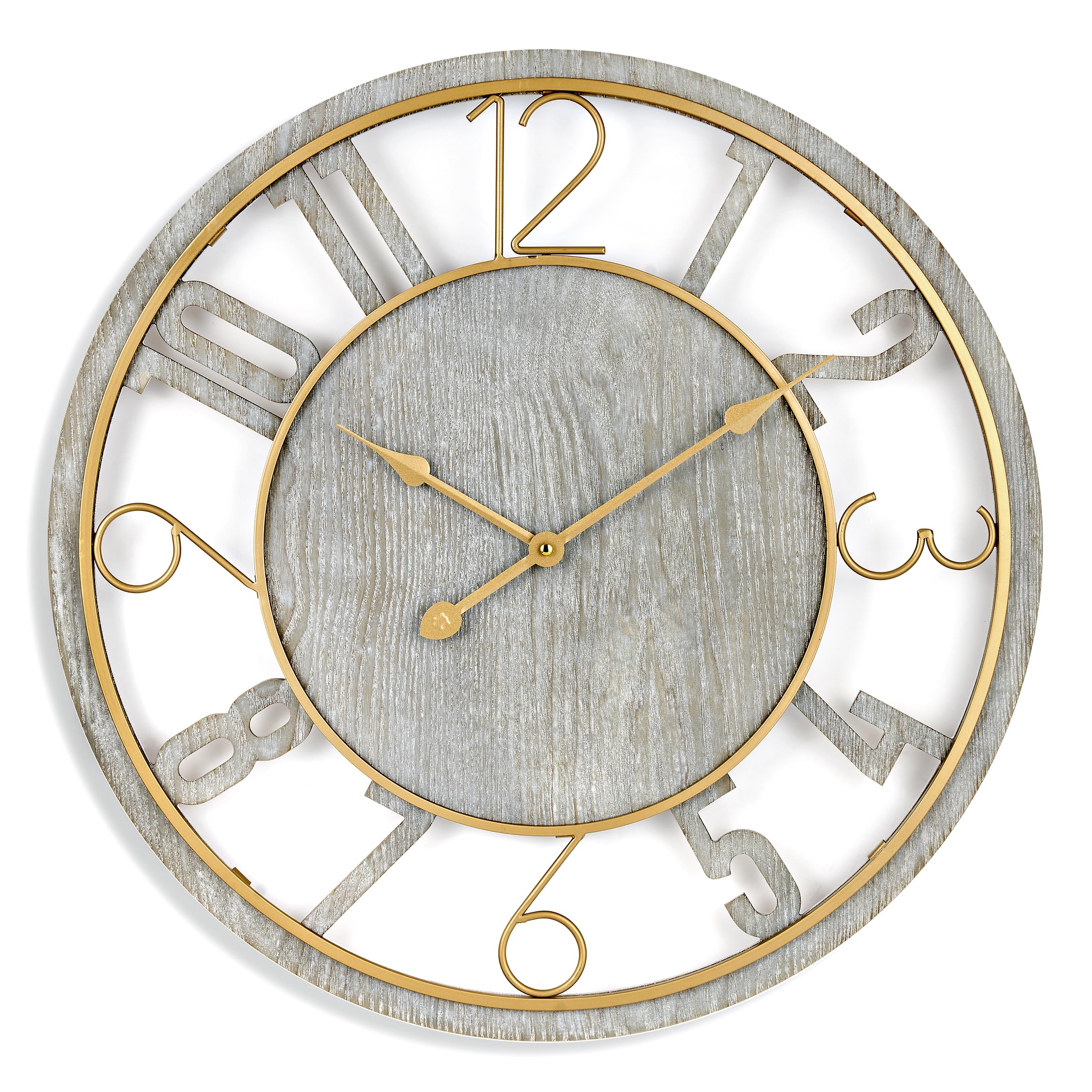 Sorbus Wooden Modern Wall Clock - Large Wall Clock for Living Room ...