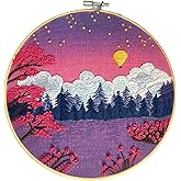 Amazon.com: mozhijing Landscape Embroidery Stamped Pattern.Scenery ...