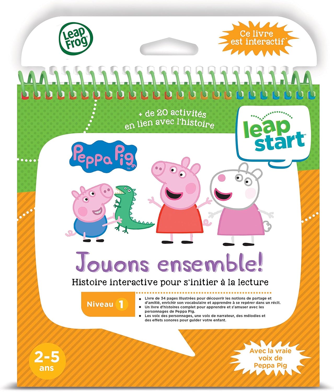 LeapFrog LeapStart Peppa Pig Playing Together Storybook - French ...
