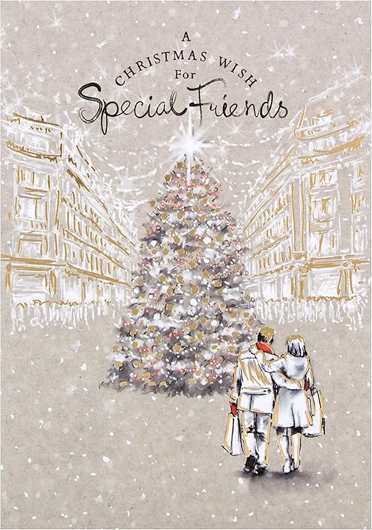 Hallmark Friends Christmas Card 'Memories' - Medium: Amazon.co.uk ...