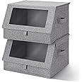 Amazon.com - GRANNY SAYS Stackable Bins - Open Front Closet Storage ...