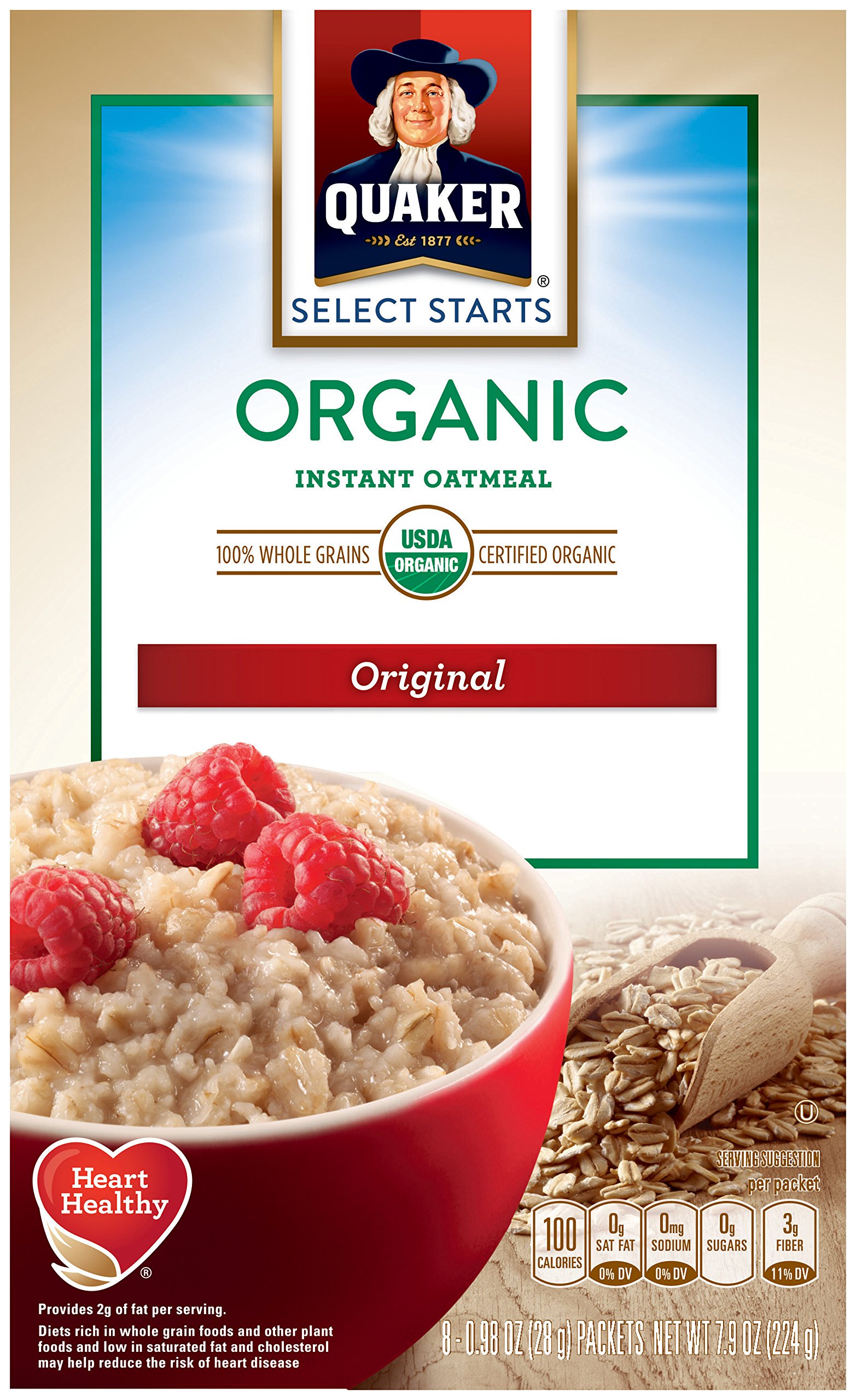 Mua Quaker Instant Oatmeal Organic Regular, .98 oz, 8-Count Boxes (Pack ...