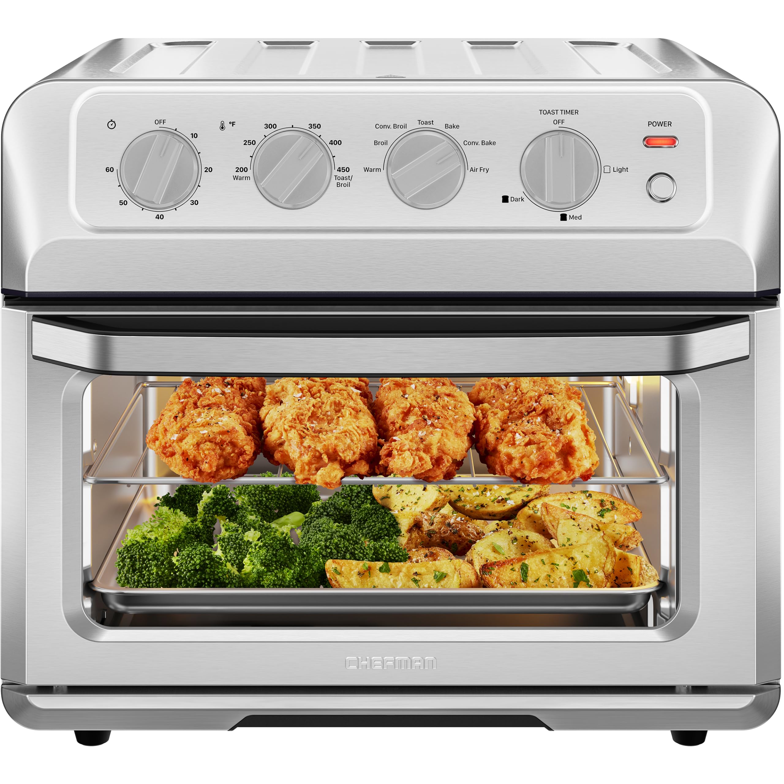 Chefman Air Fryer Toaster Oven Combo, 7-In-1 Convection Oven Countertop ...