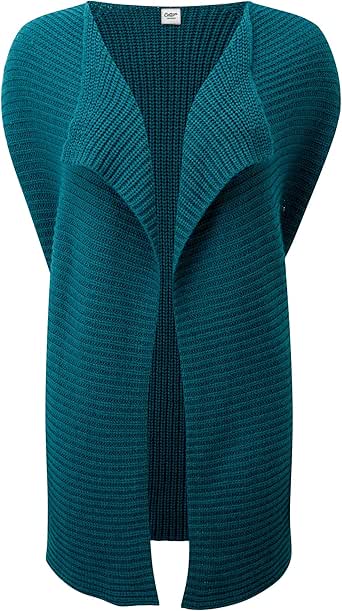 Cotton Traders Long Waistcoat Womens Ladies Sleeveless Cardigan ...