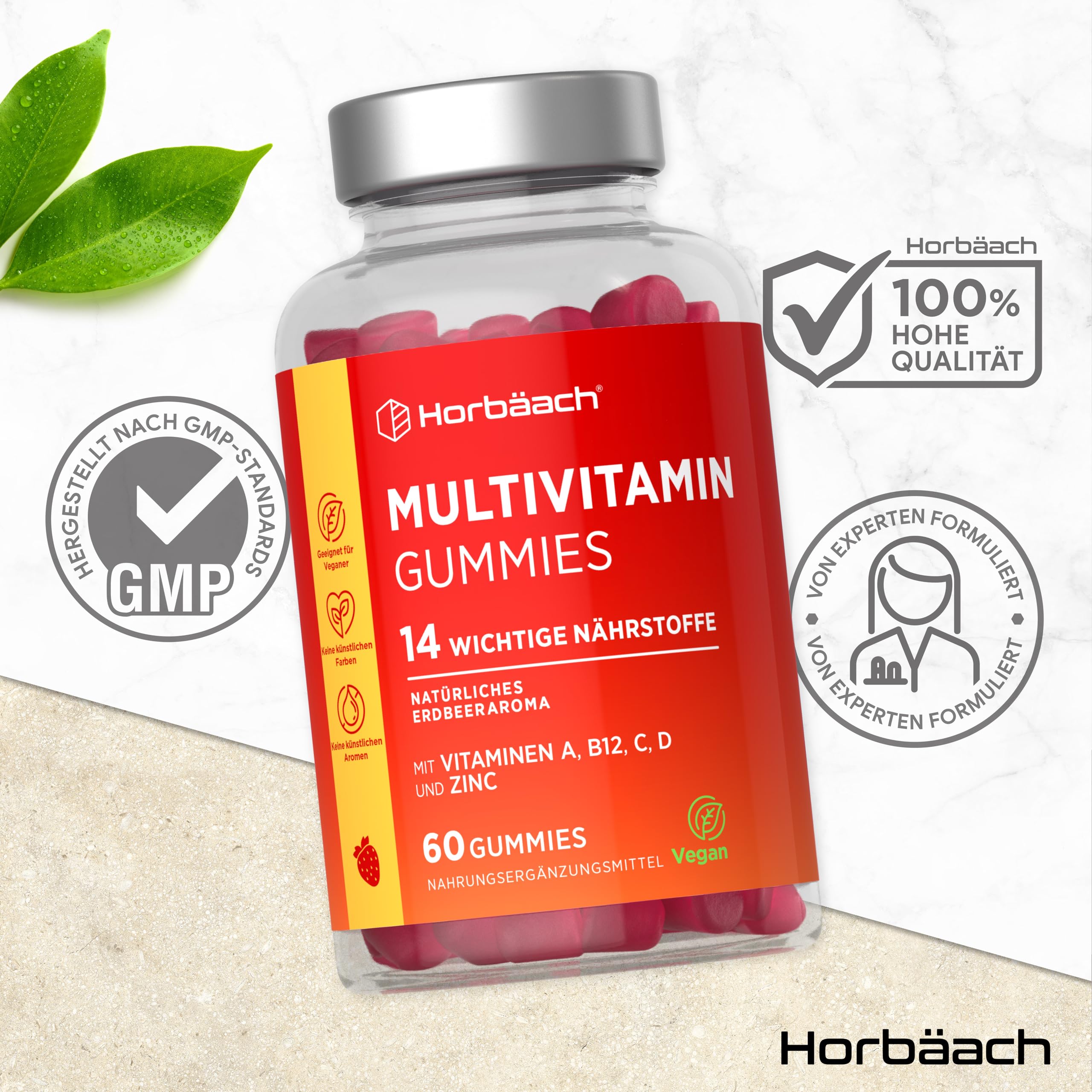 Mua Multivitamin Gummies | 14 Vitamine und Mineralstoffen mit Jod, Vitamin C, A, D, E, Biotin ...