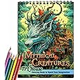 Amazon.com: TPLHOUSE Mythical Creatures Coloring Book for Adults, Premium Cover, Spiral Bound ...
