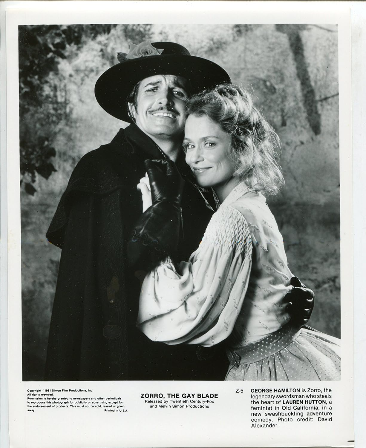MOVIE PHOTO: ZORRO, THE GAY BLADE #5-1981-8 X10 STILL-GEORGE HAMILTON ...
