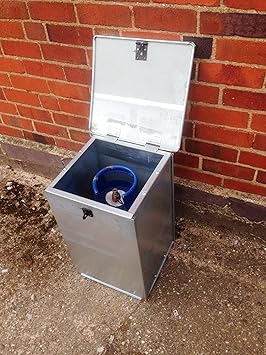 LPG GAS BOTTLE STORAGE CONTAINER 7 KG CAMPING CARAVAN BUILDING HEATING ...