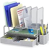 Amazon.com: Simple Houseware Mesh Desk Organizer with Sliding Drawer ...