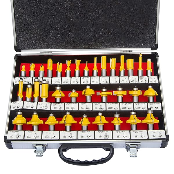 TAIWAIN 1/2 Inch Shank Crown Molding Router Bit 3PCS, Ogee Raised Panel ...