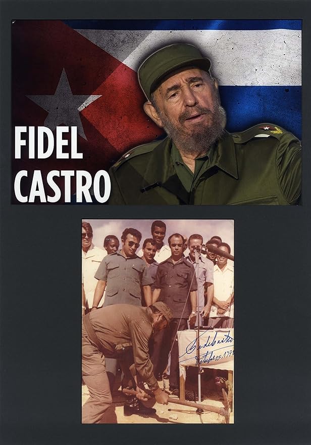 Amazon.com: Fidel Castro autograph, signed photo mounted: Sports ...