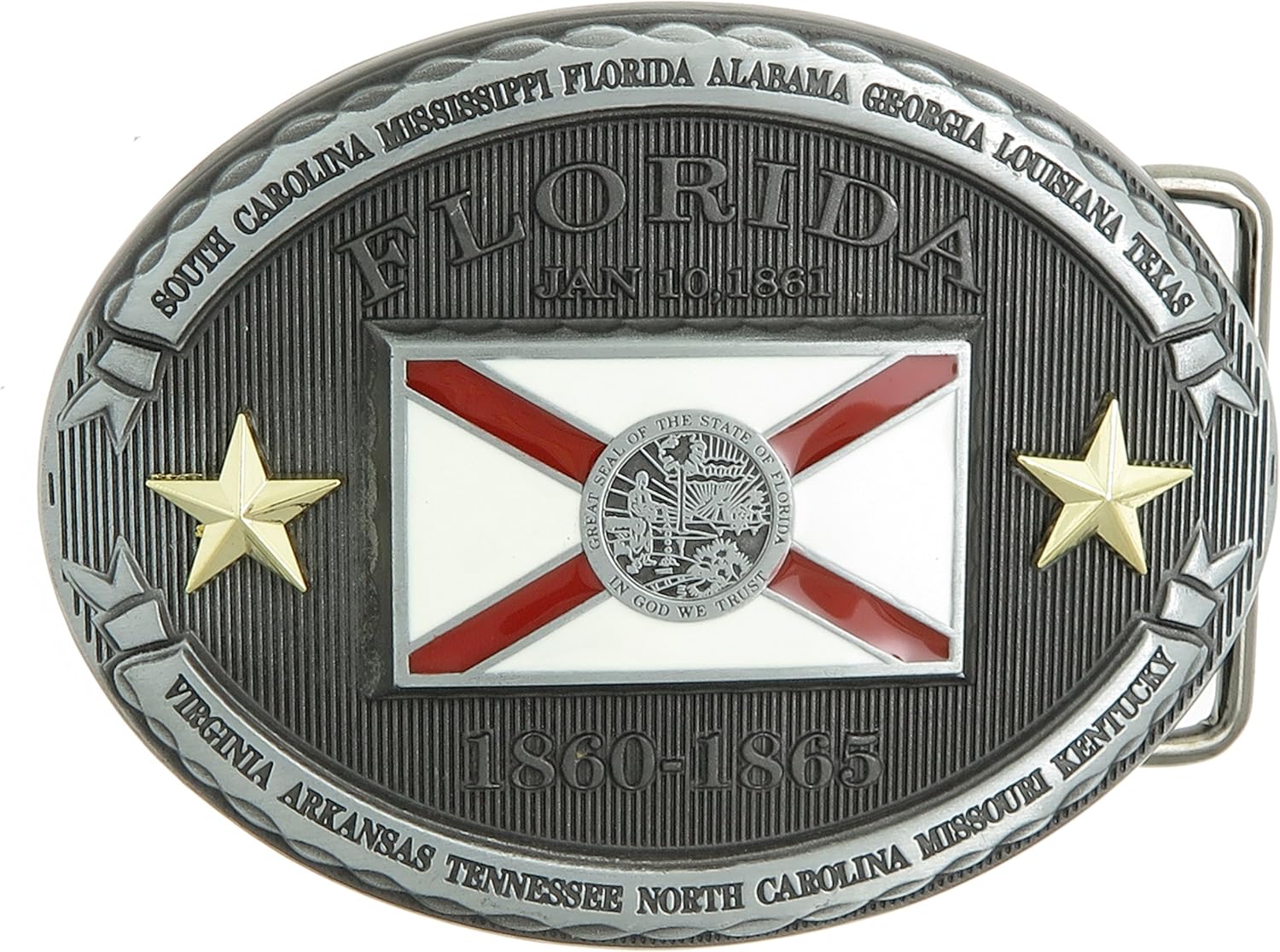 Amazon.com: Florida FL State Flag Western Metal Belt Buckle: Clothing