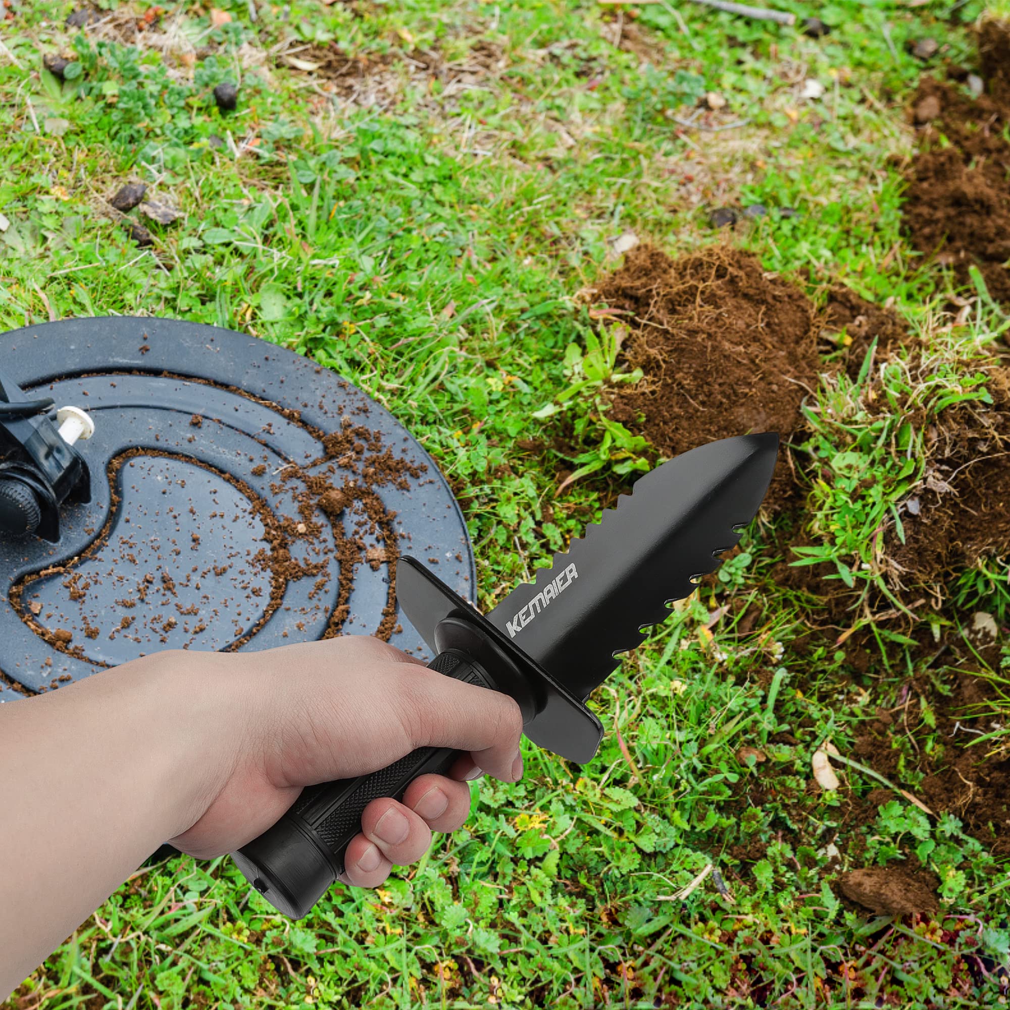 Mua Metal Detector Shovel, Kemaier Heavy Duty Double Serrated Edge ...
