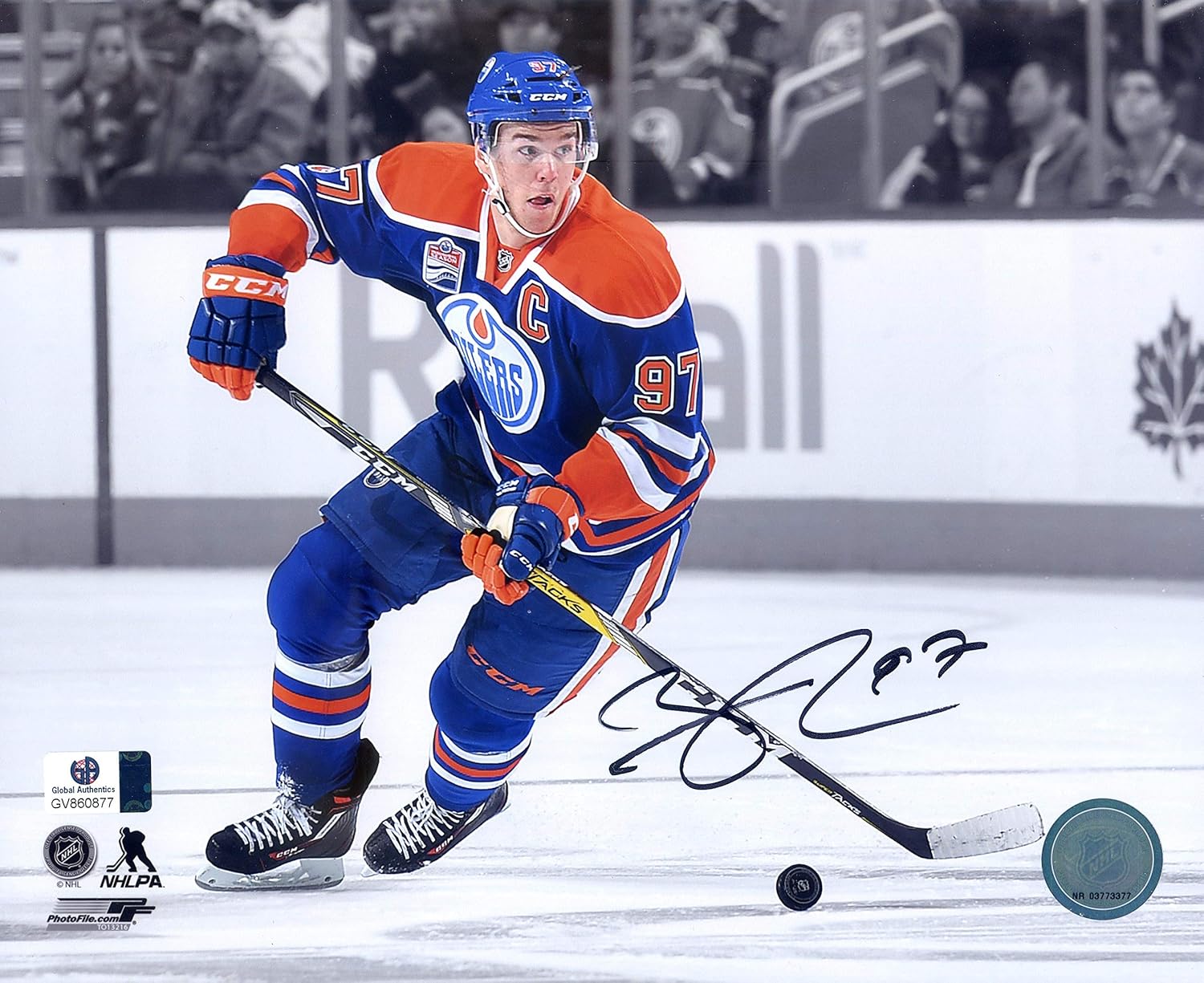 Connor McDavid Edmonton Oilers Signed Autographed 8" x 10" Spotlight ...