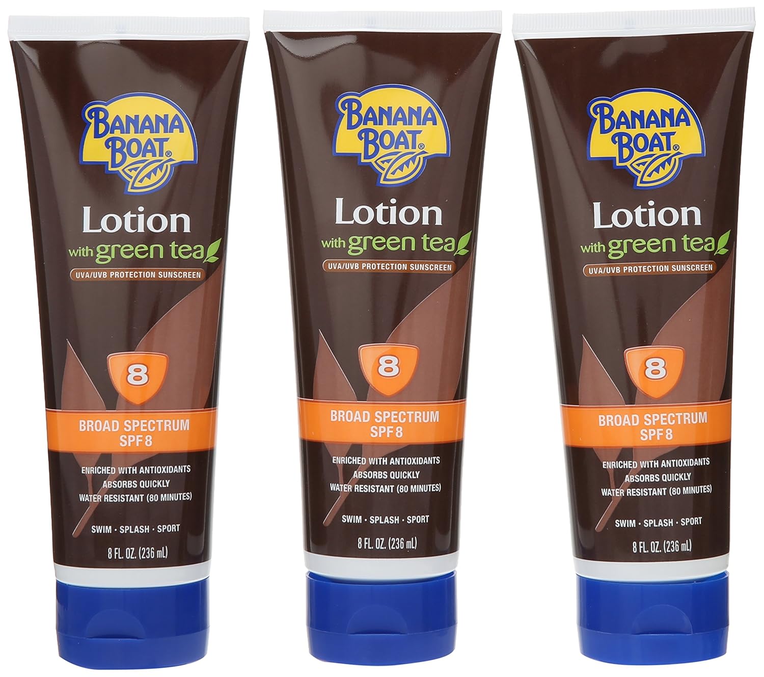 banana boat lotion with green tea spf 8