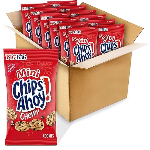 CHIPS AHOY! Mini Chewy Chocolate Chip Cookies, Big Bag, 12 - 3 oz Packs ...