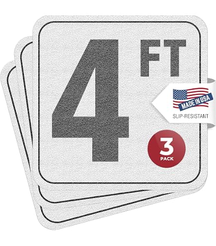 Concrete Deck Markers 3.5 FT Pool Depth Markers - 10x6 Inch Adhesive ...