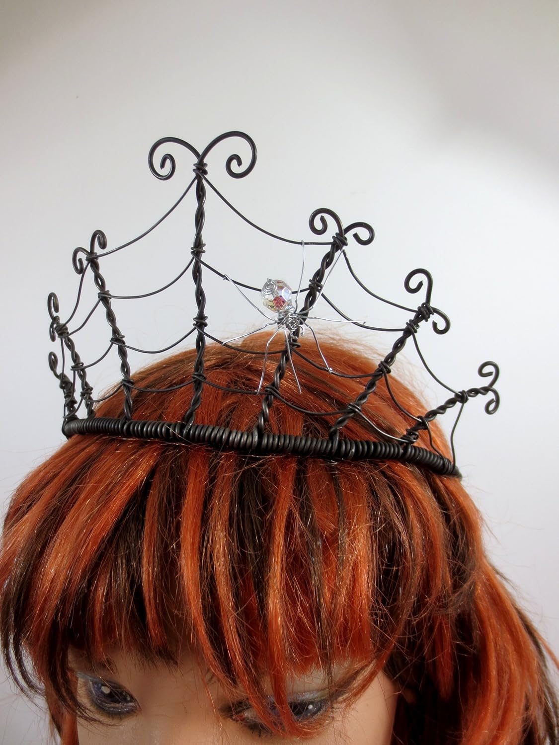 Amazon.com: Spider Queen Spiderweb Tiara/Crown With Crystal Spider ...