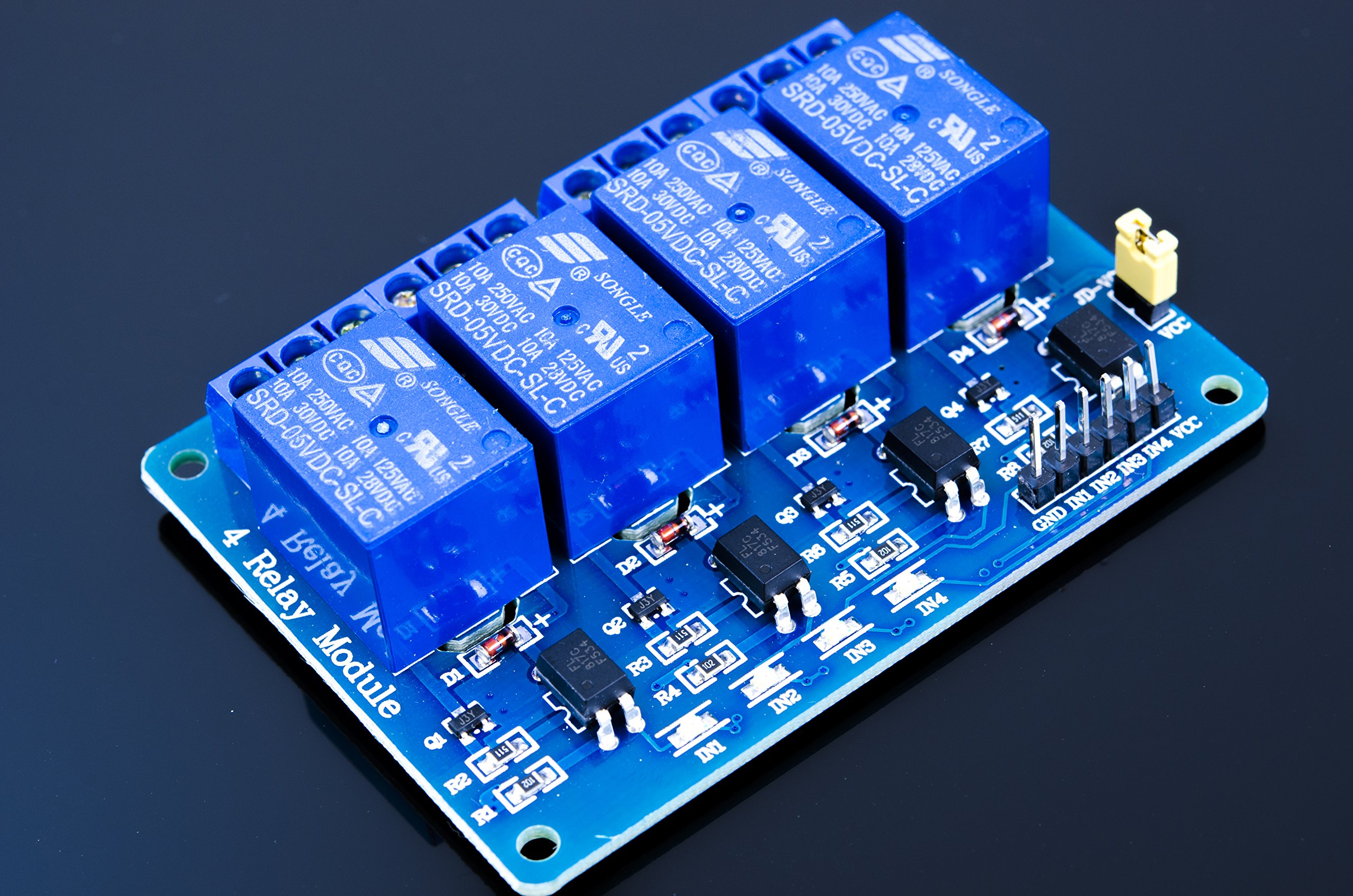 Mua 4-Channel Relay Board AC250V 10A DC30V 10A for Arduino Raspberry Pi ESP8266 trên Amazon Mỹ ...