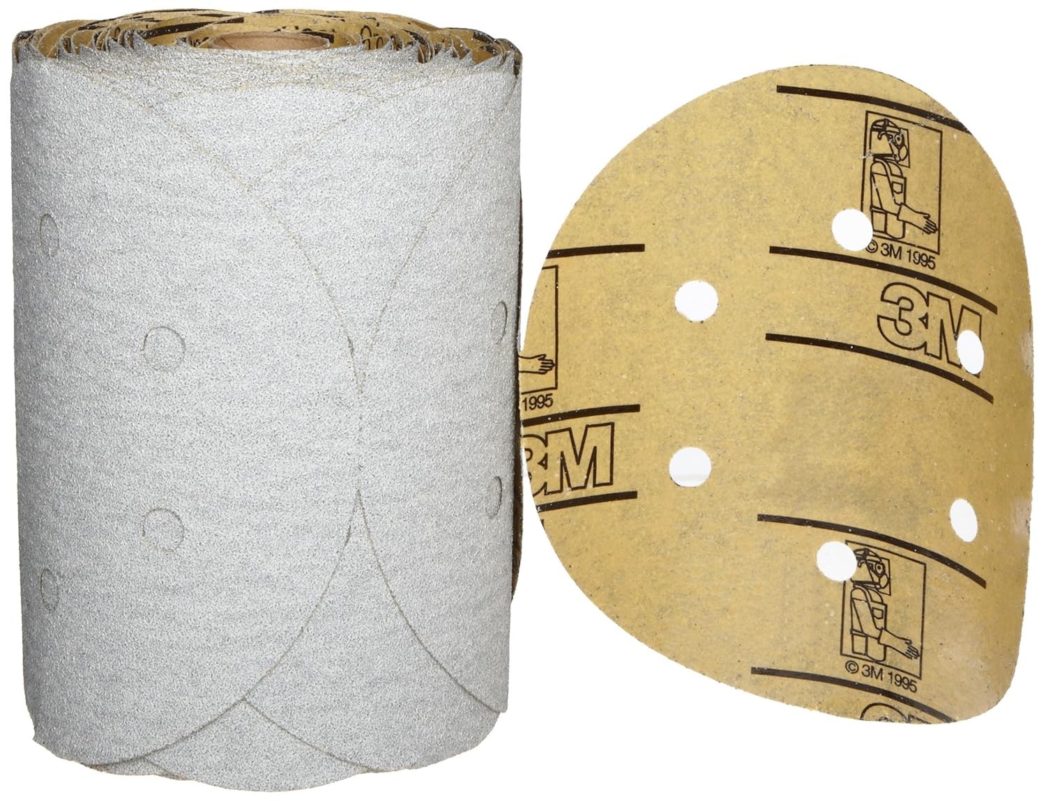 3M 415U 80 Grit, 6" Diameter Silicon Carbide Paper Dust Free Disc with ...