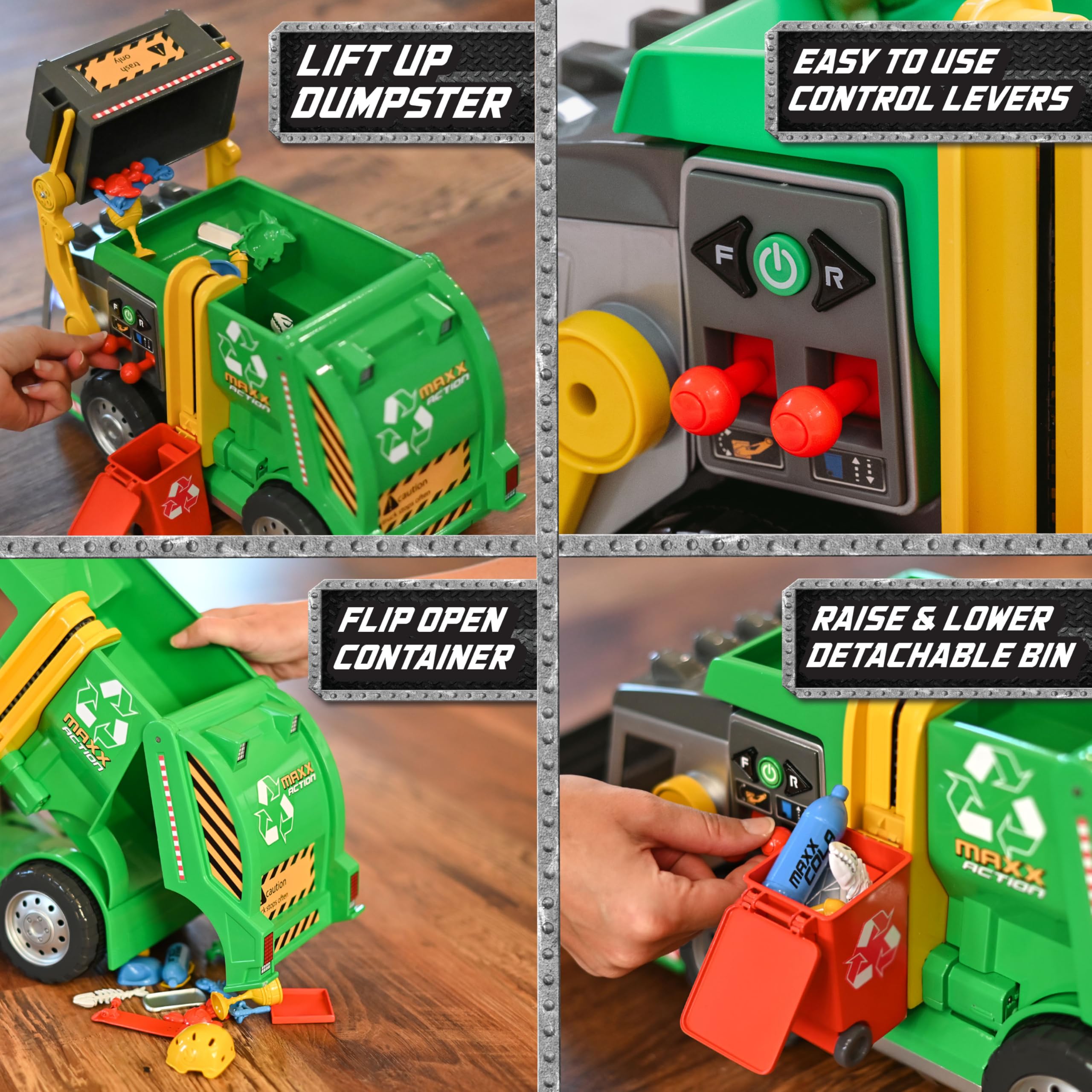 Mua Maxx Action Large Motorized 19" Maxx Action Garbage Truck Toy Set ...