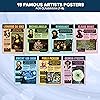 Decorably 15 Famous Art Posters, 11x14in Matte-Laminated Educational ...