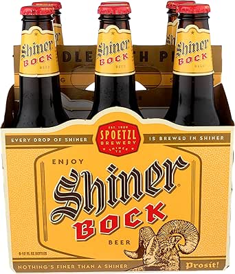 Amazon.com: Shiner Bock, 6 pk, 12 oz bottles, 4.4% ABV: Grocery ...