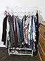 SONGMICS Vintage Clothes Stand and Rack with Garment Rail and 2 metal ...