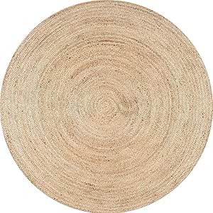 Amazon.com: Vipanth Exports Natural Jute Rug Hand Braided Round Area ...
