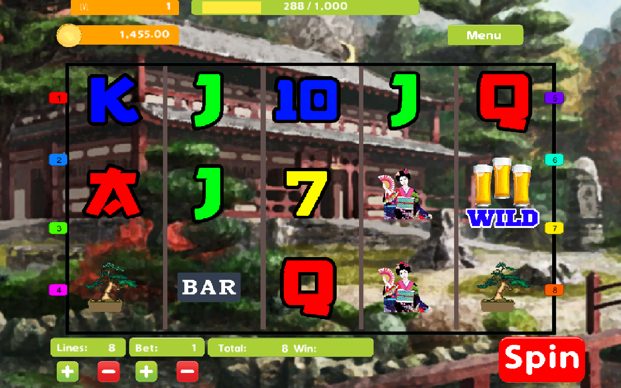 Japan Beauty Dress Kimono Jackpot Lucky Vegas Casino Slot Machine Poker ...