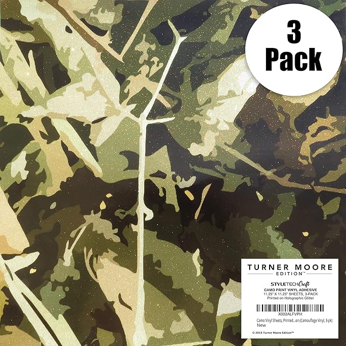 Amazon.com: Camo Vinyl Sheets, Printed On Glitter, 12x12 Camoflage ...