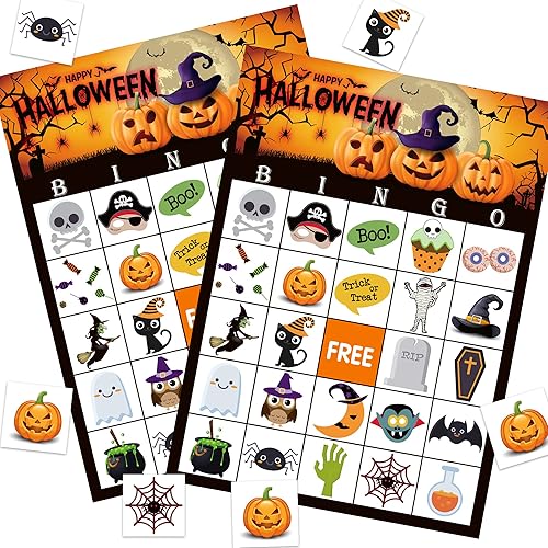 MISS FANTASY Halloween Games Halloween Bingo Game for Kids Halloween ...