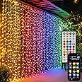 Amazon.com: Dazzle Bright 300 LED Curtain String Lights, RGB Color ...