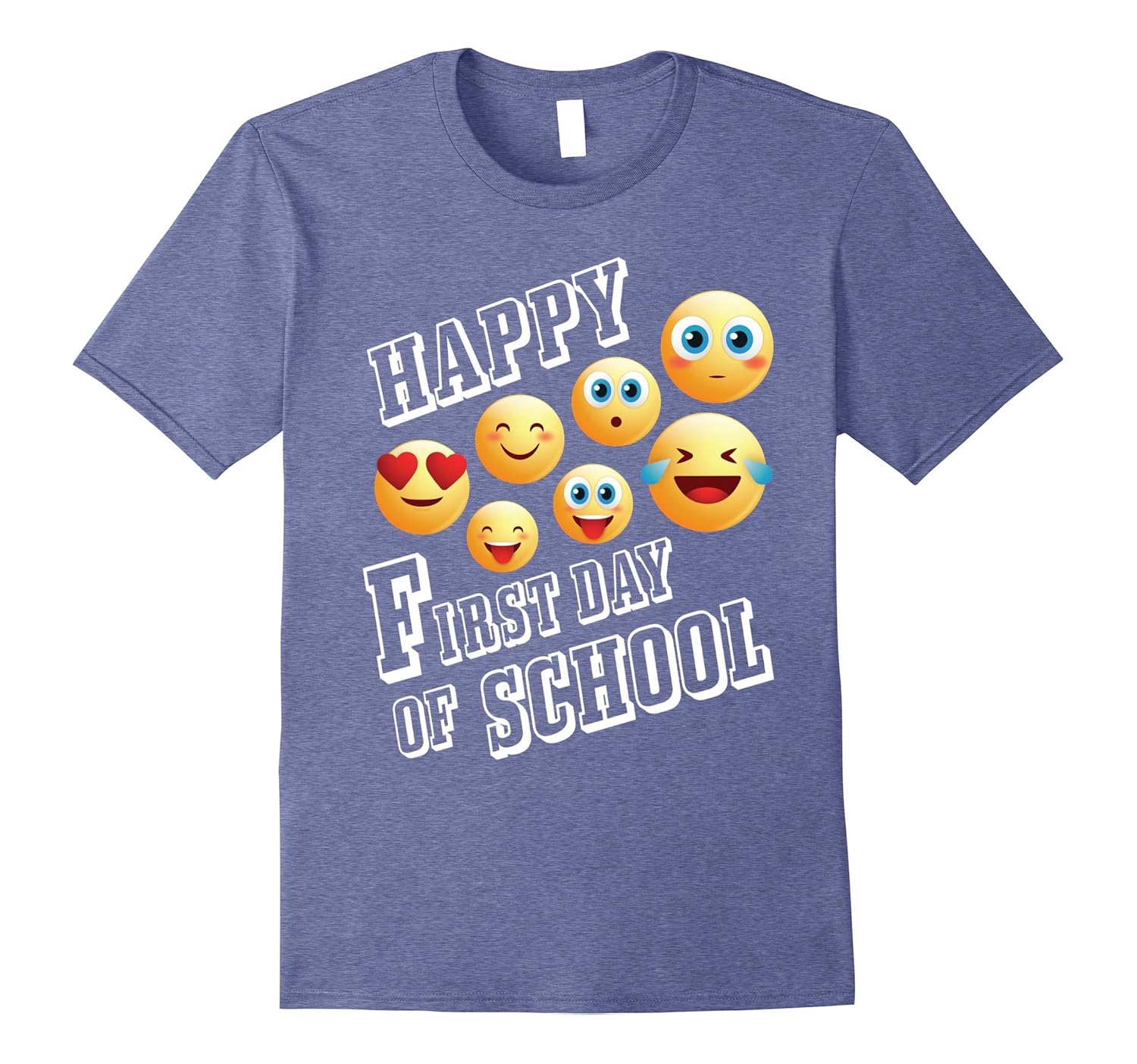 Happy First Day Of School Back To School With Emoji Shirt-TH – TEEHELEN