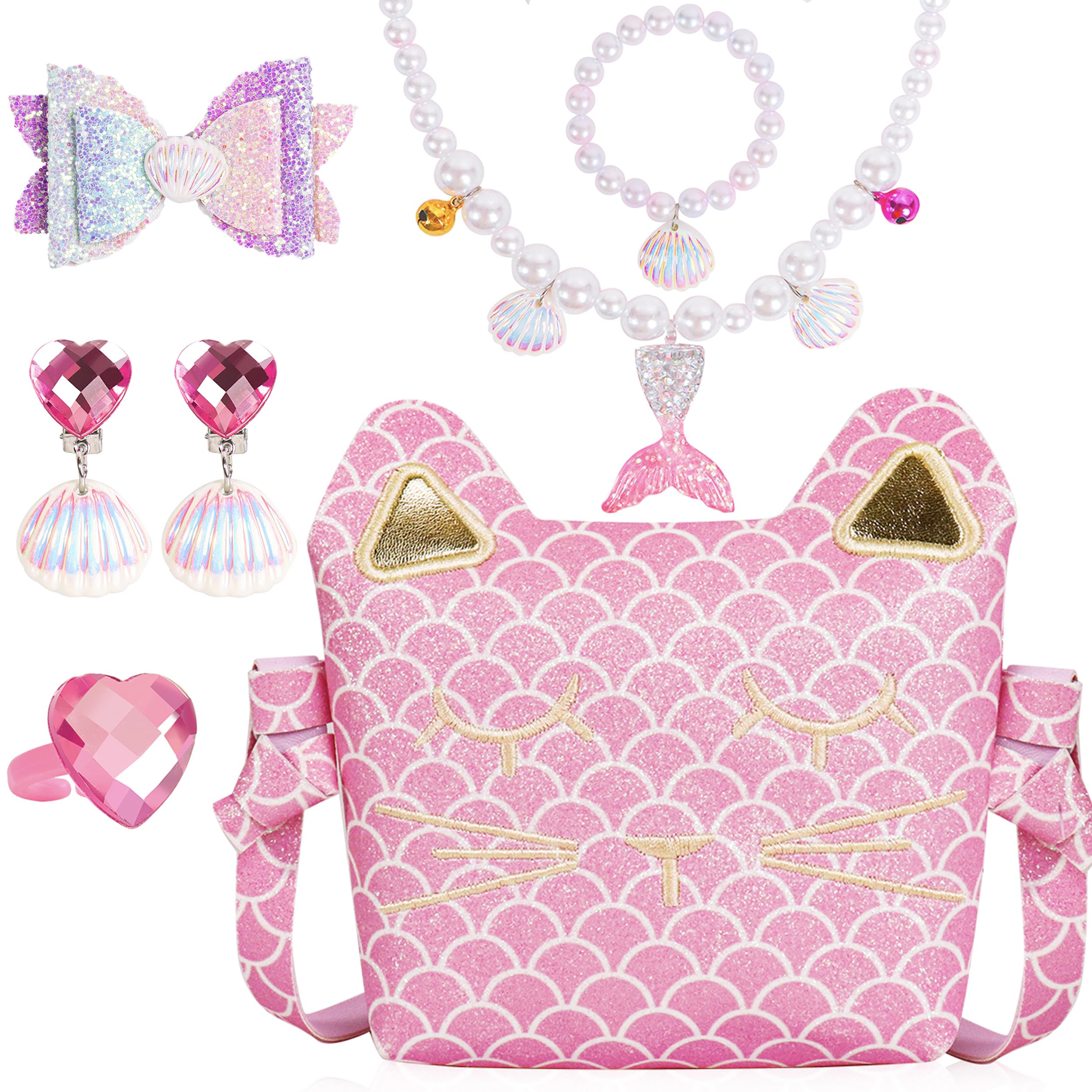 Mermaid Purse for Little Girls Dress Up Jewelry Little Girl Purses for ...