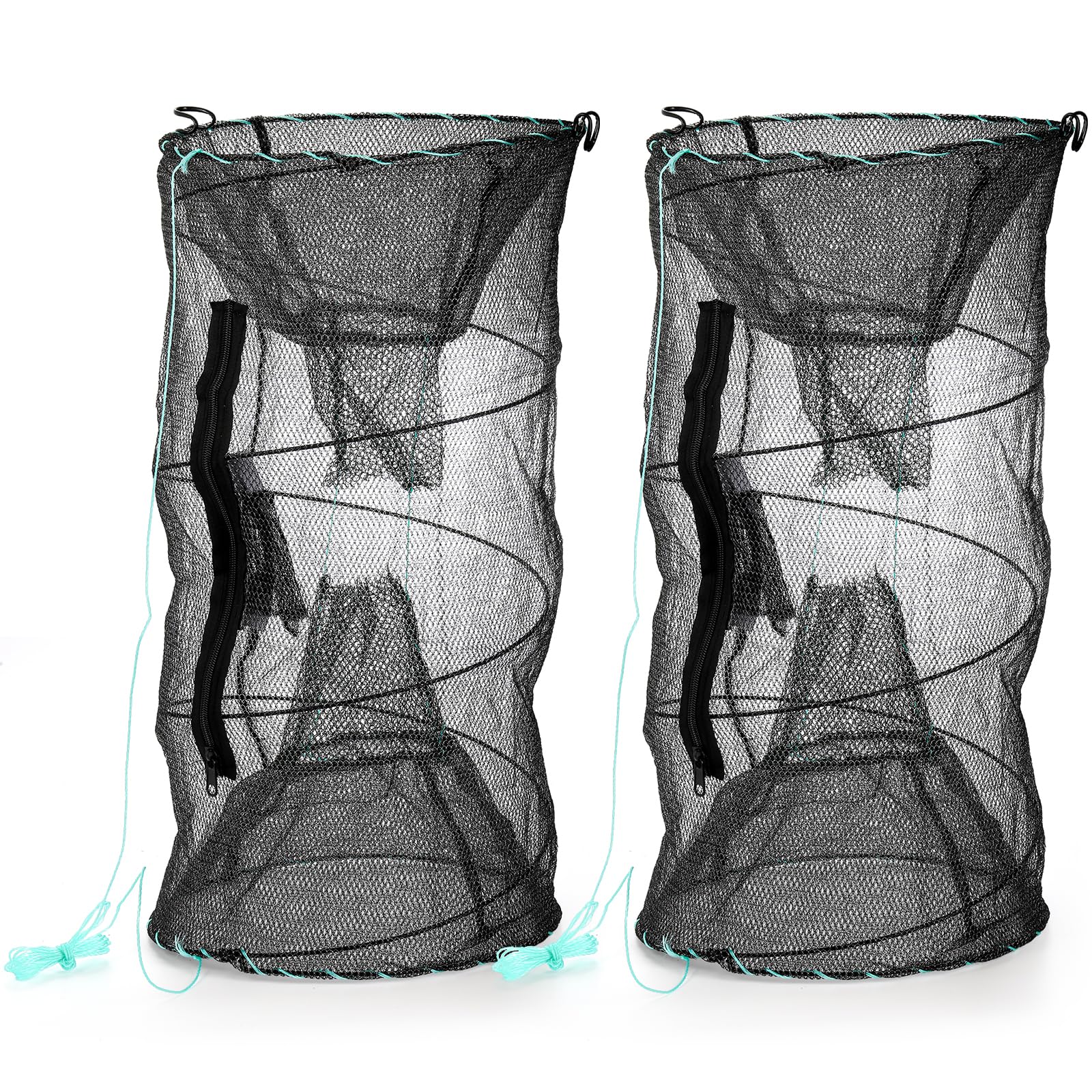 ZENFUN 2 Pcs Fishing Bait Trap, Crab Traps Minnow Traps, Crawfish Trap, Collapsible Net ...