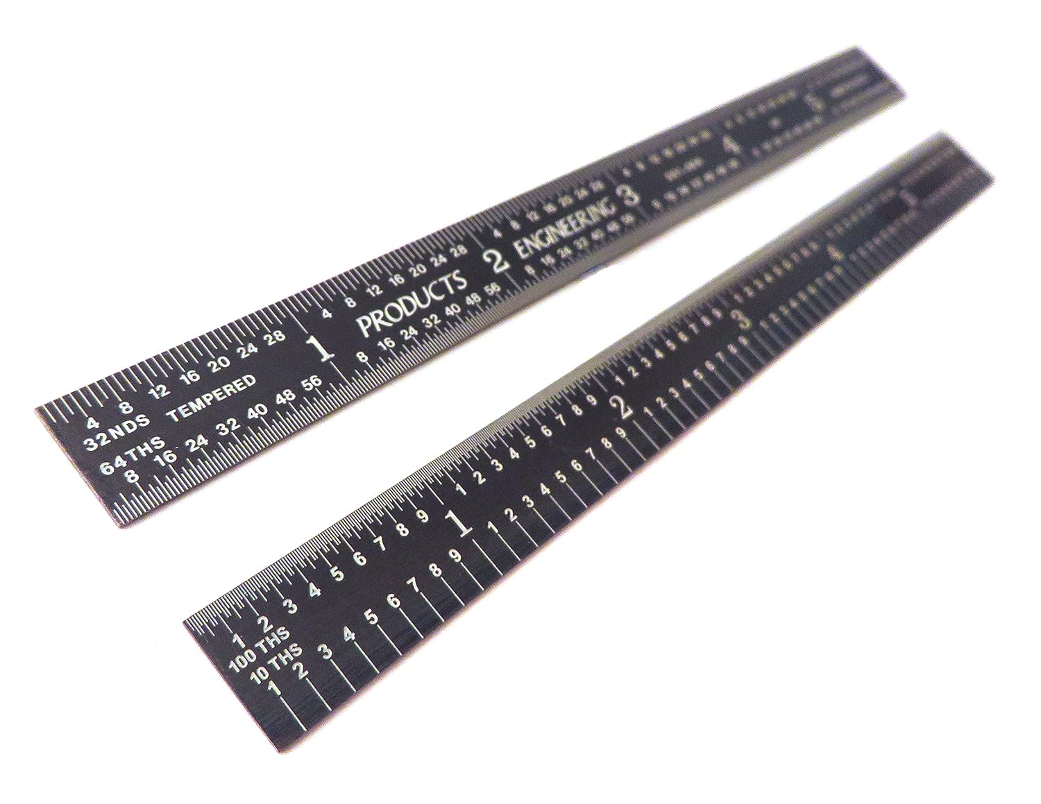 PEC Tools 6 5R flexible black chrome, High Contrast machinist ruler ...