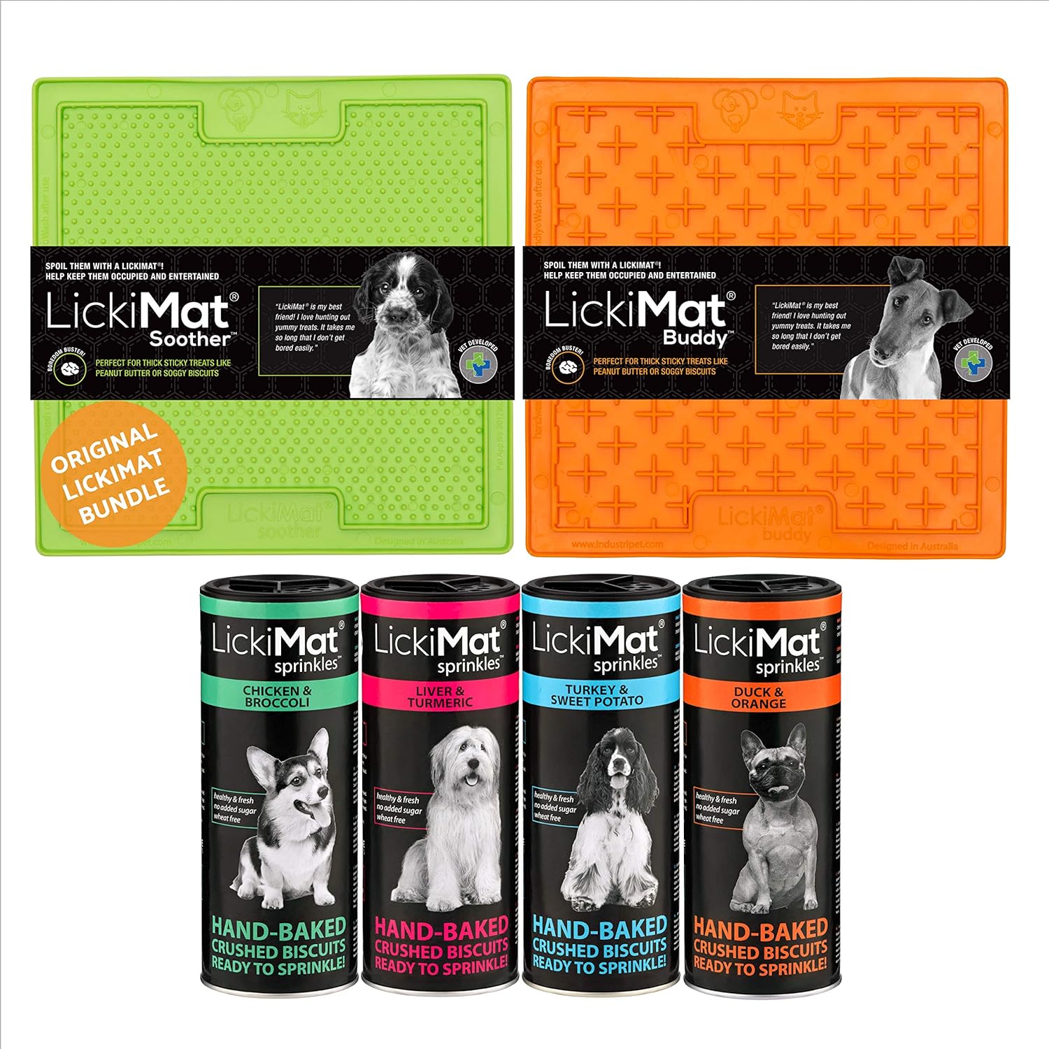 LickiMat for Dogs Sprinkles Bundle – Original Slow Feeder Dog Mats with ...