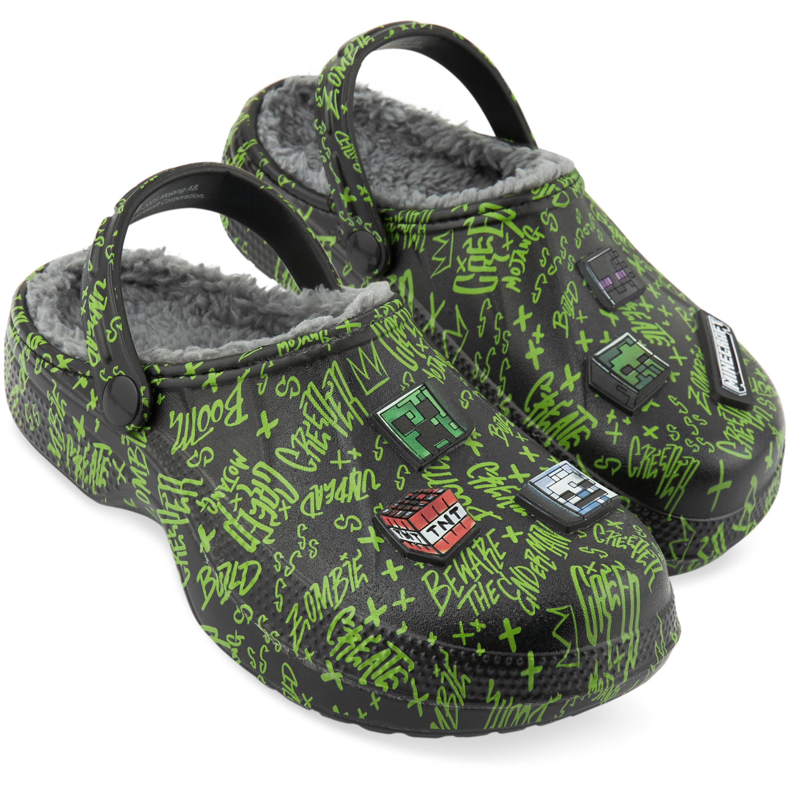Get Trend Minecraft Clogs for Boys, Fleece Lined Slip On Shoes, Non ...