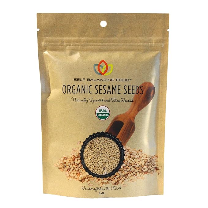 Organic Sesame Seeds Sprouted and Roasted 4 oz - Great Gift, Healthy ...