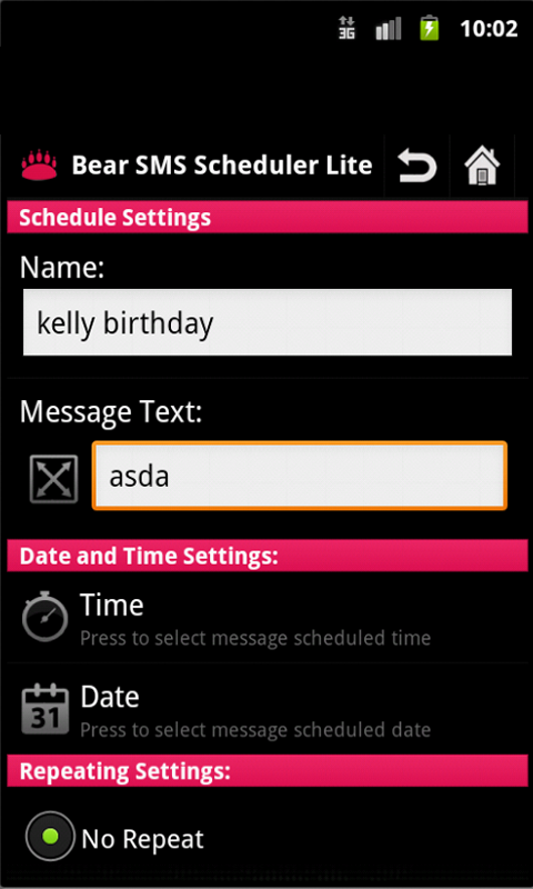 Amazon.com: Bear SMS Scheduler Lite: Appstore for Android