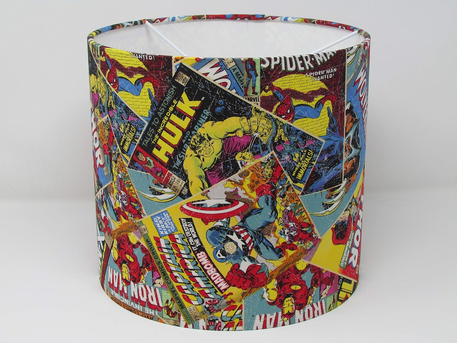 Handmade Retro Marvel Comic Book Hulk Spiderman Captain America Fabric ...