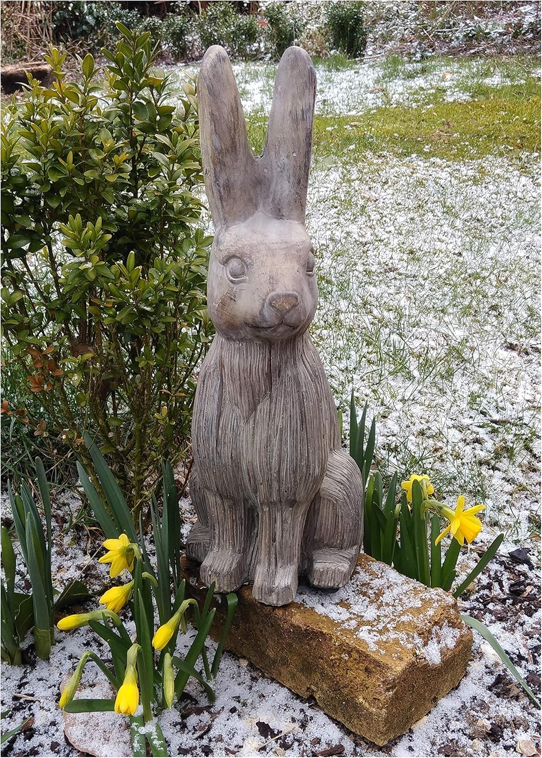 F&G Supplies Charming Large Hare garden ornament Sculpture in a stone ...