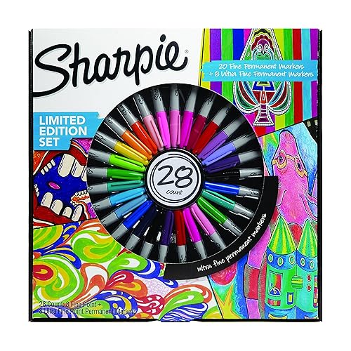 Sharpie 28 Pack Fine Permanent Markers. Limited Edition Set: Amazon.co ...