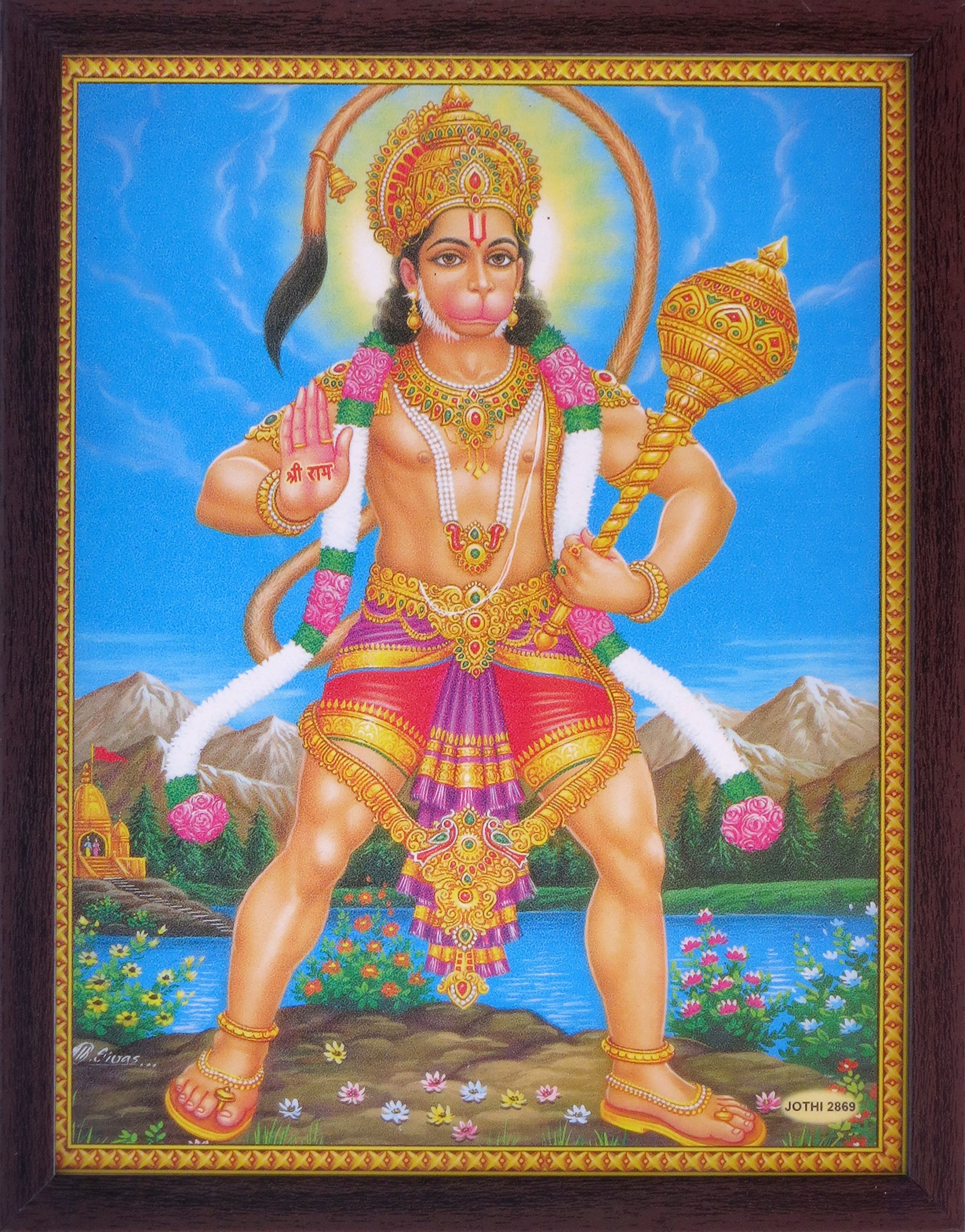 Mua Handicraft Store Hanuman with His Weapon Gadha and Showing His ...