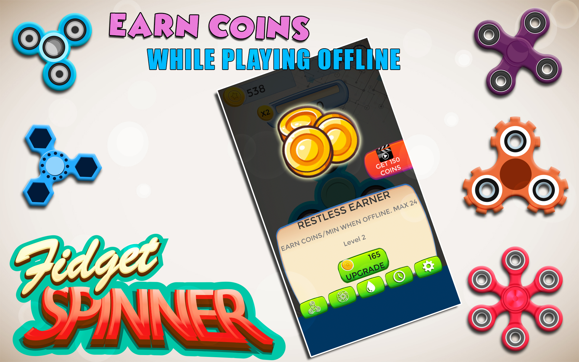 Fidget Spinner Game - Hand Spinner:Amazon.com:Appstore for Android