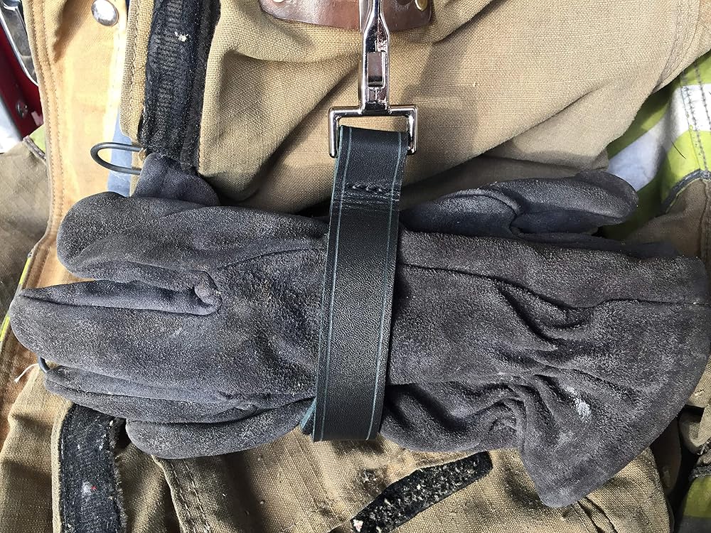 Amazon.com: Leather Firefighter Glove Strap - Holder - Tamer - Heavy ...